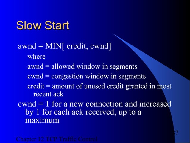 TCP Traffic Control Chapter12 | PPT