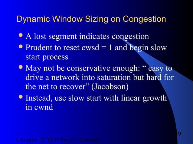 TCP Traffic Control Chapter12 | PPT