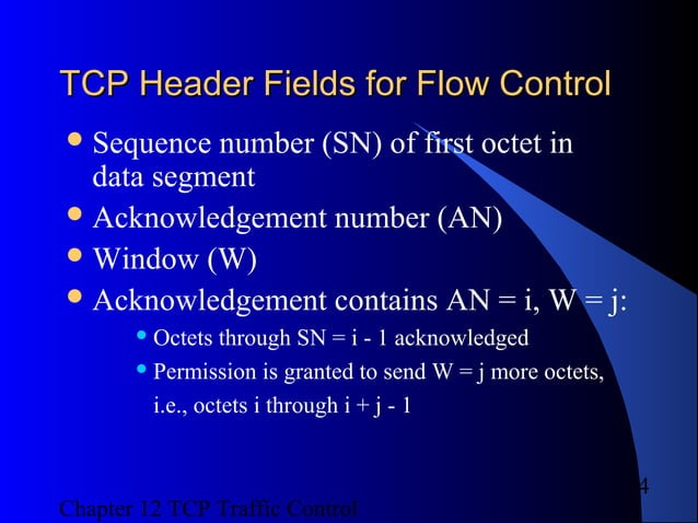Tcp Traffic Control Chapter12 Ppt