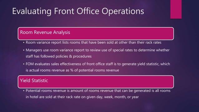 Chapter 12 Managing Front Office Operations HOT 333 | PPTX | Business ...