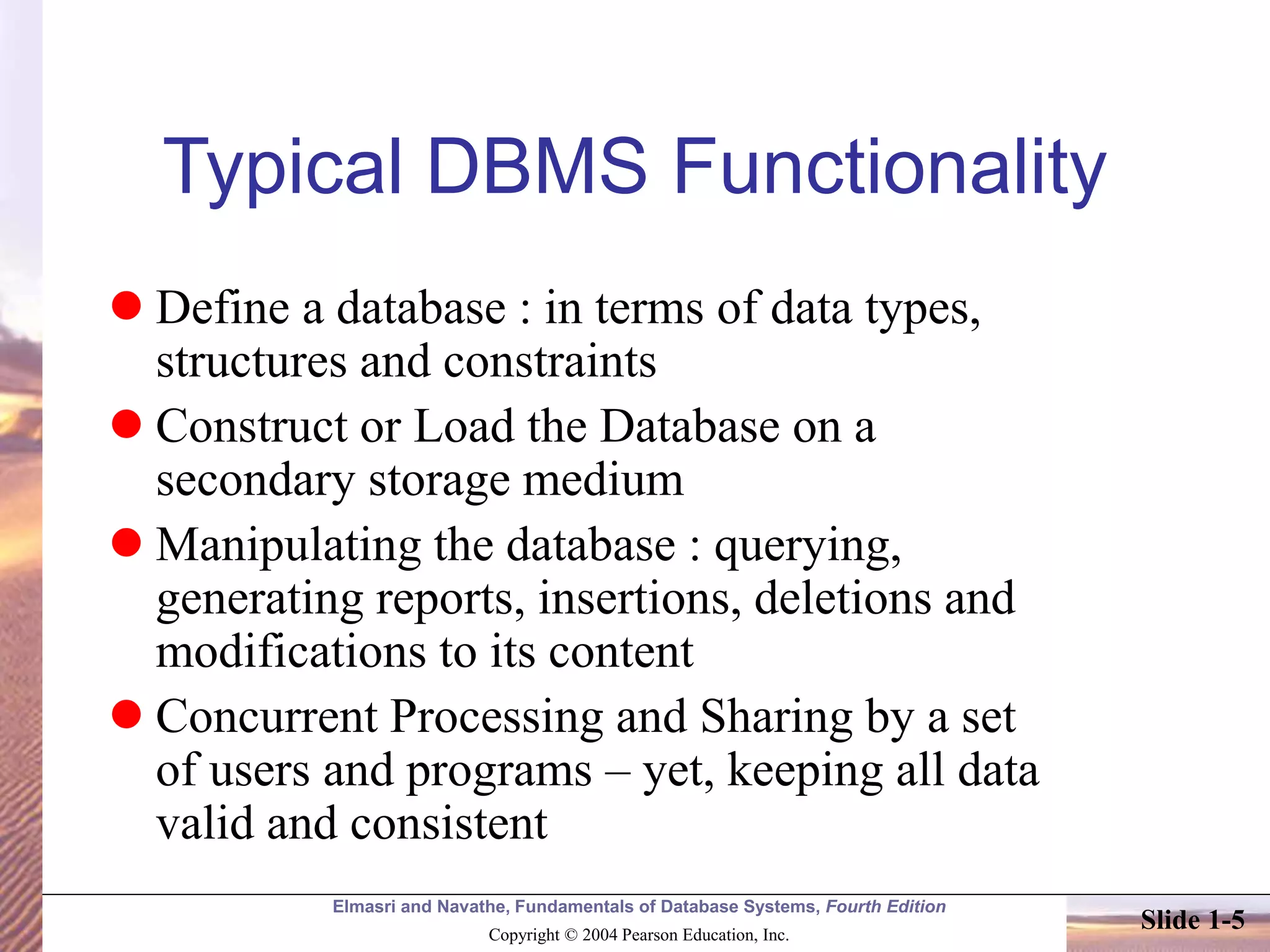 Elmasri Navathe DBMS Unit-1 ppt | PPT