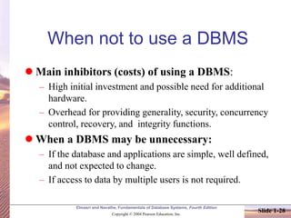 Elmasri Navathe DBMS Unit-1 ppt | PPT