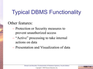 Elmasri Navathe DBMS Unit-1 ppt | PPT