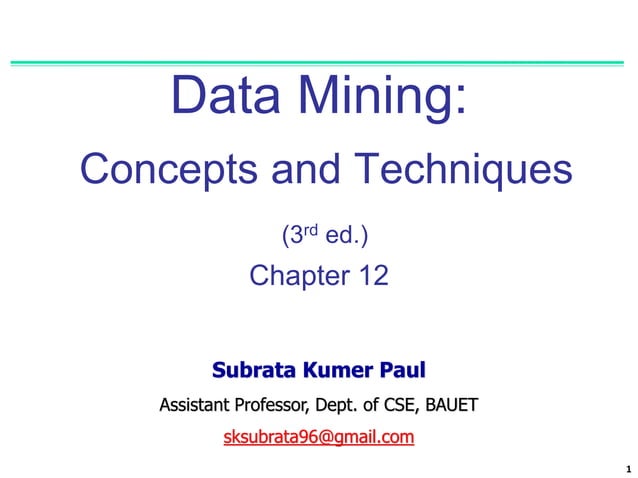 Chapter 12 Outlier Detection Ppt