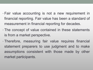 fair value accounting chapter one finance majorpdf | PDF