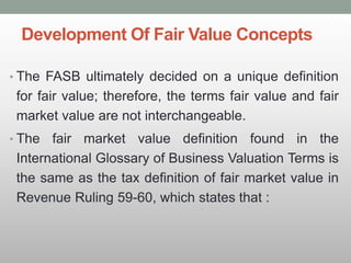 fair value accounting chapter one finance majorpdf | PDF