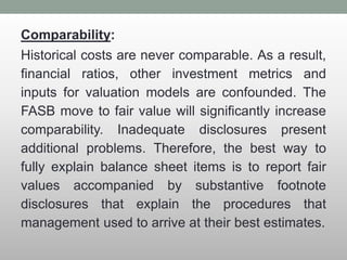 fair value accounting chapter one finance majorpdf | PDF