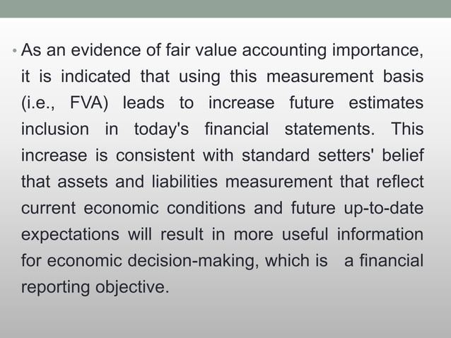 fair value accounting chapter one finance majorpdf | PPT