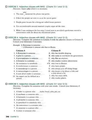 - 1 12-1 ADJECTIVE CLAUSES: INTRODUCTION | PDF