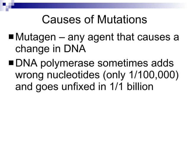 Chapter 12.4 gene regulation & mutation | PPT