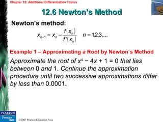 Chapter 12 - Additional Differentiation Topics | PPT