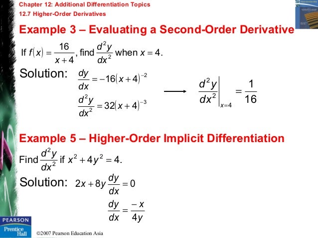 Chapter 12 - Additional Differentiation Topics
