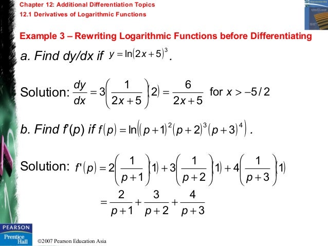 Chapter 12 - Additional Differentiation Topics