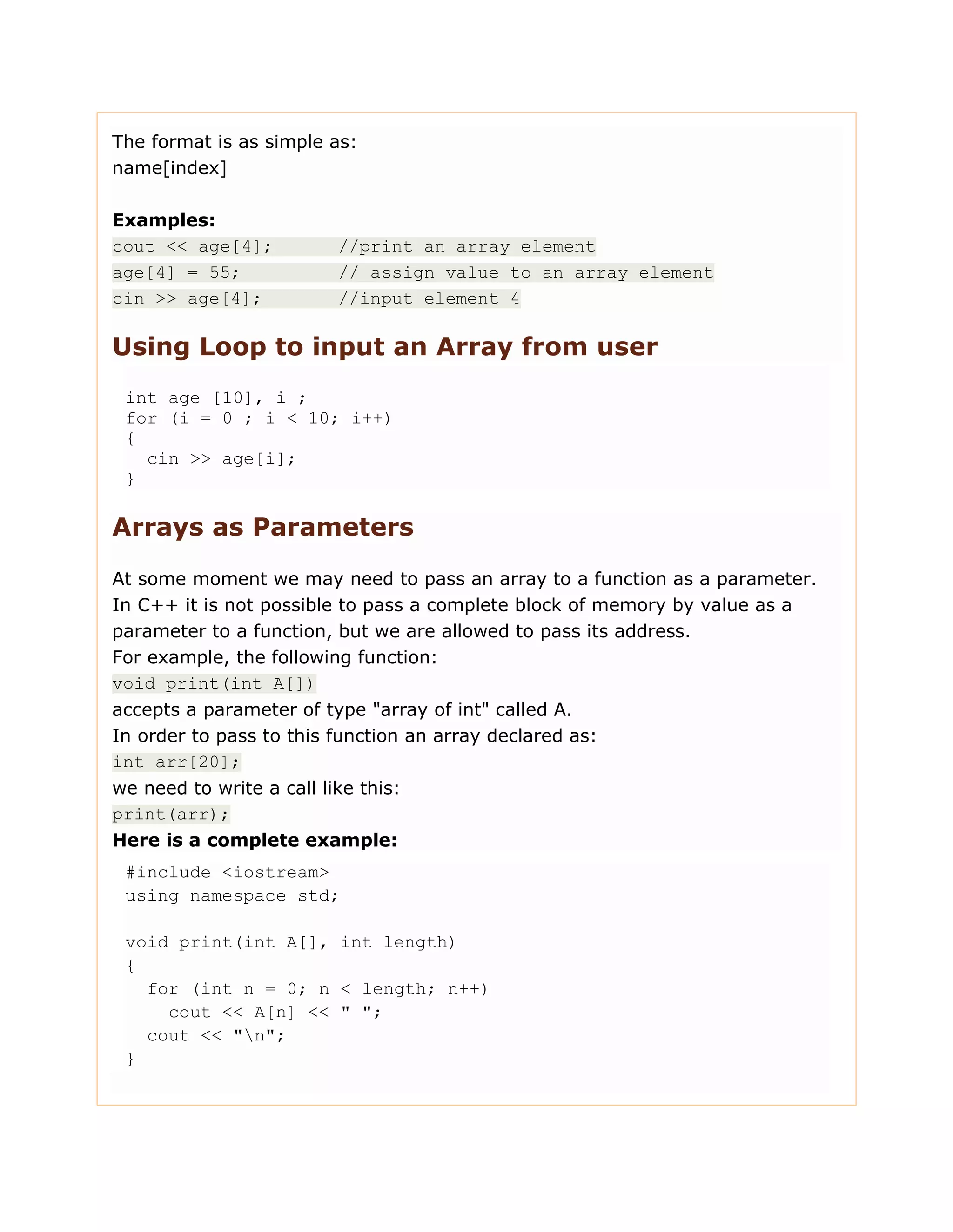Chapter12 array-single-dimension | PDF