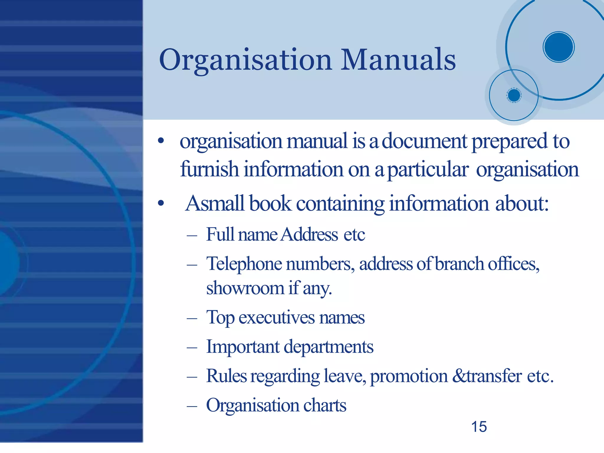 Organizational Charts & Manuals | PPTX