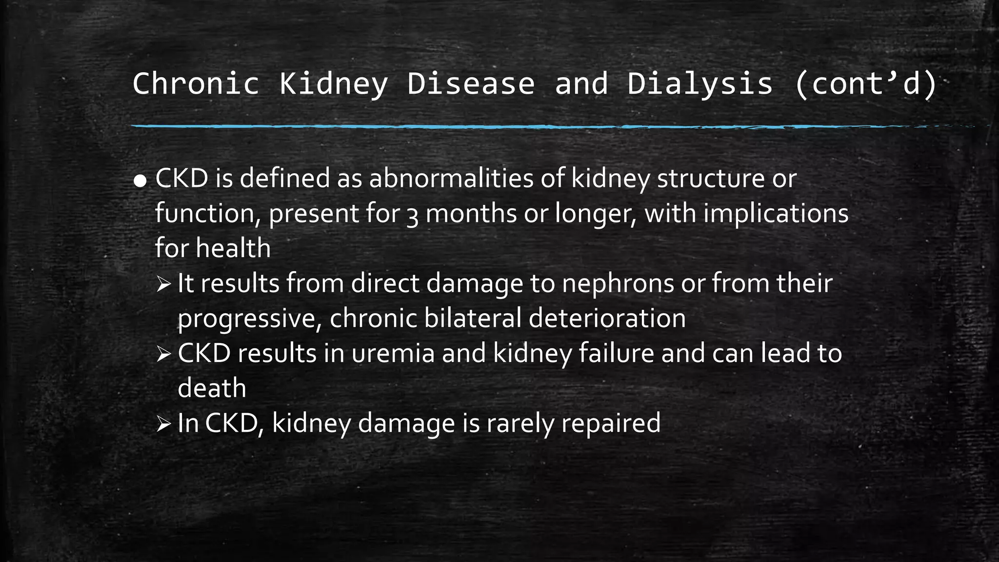 Chapter 12 Chronic Kidney Disease and Dialysis | PPTX