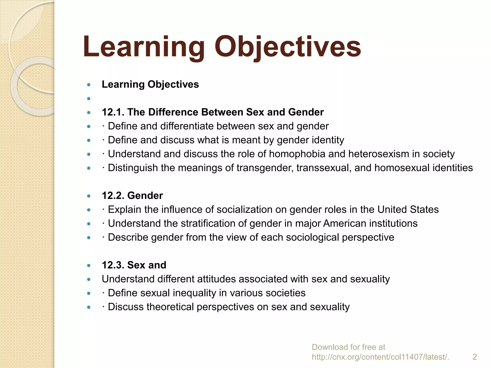 Chapter 12 gender, sex, and sexuality | PPTX