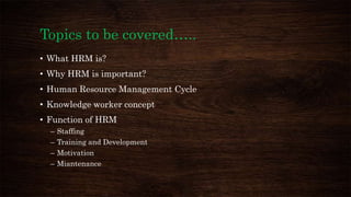 HRM (Human Resource Managment) | PPTX
