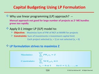 Chapter 12 independent projects & budget limitation | PPT