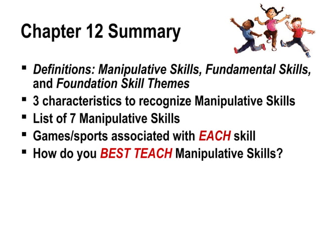 Chapter 12 manipulative skills | PPT