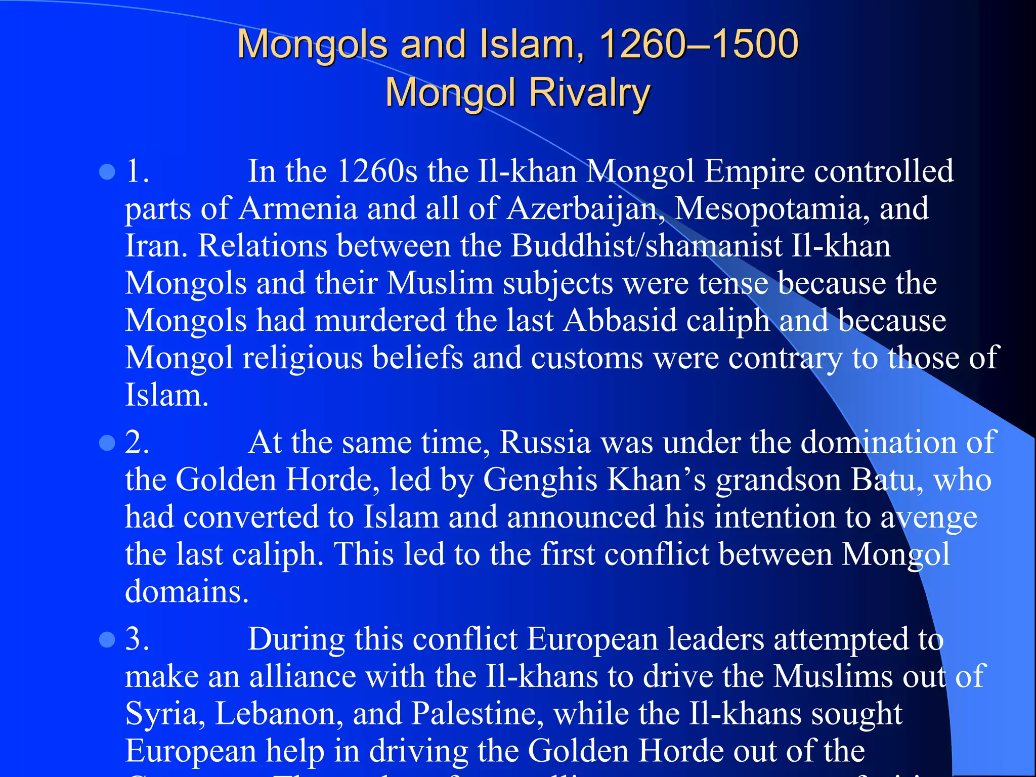 Mongol Eurasia and its aftermath | PPTX