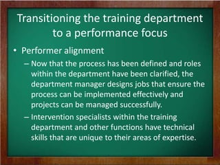 Moving from Training to Performance Consulting | PPTX