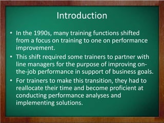 Moving from Training to Performance Consulting | PPTX