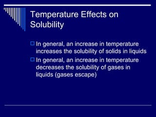 Chapter 12 solutions and molarity | PPT