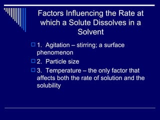 Chapter 12 solutions and molarity | PPT