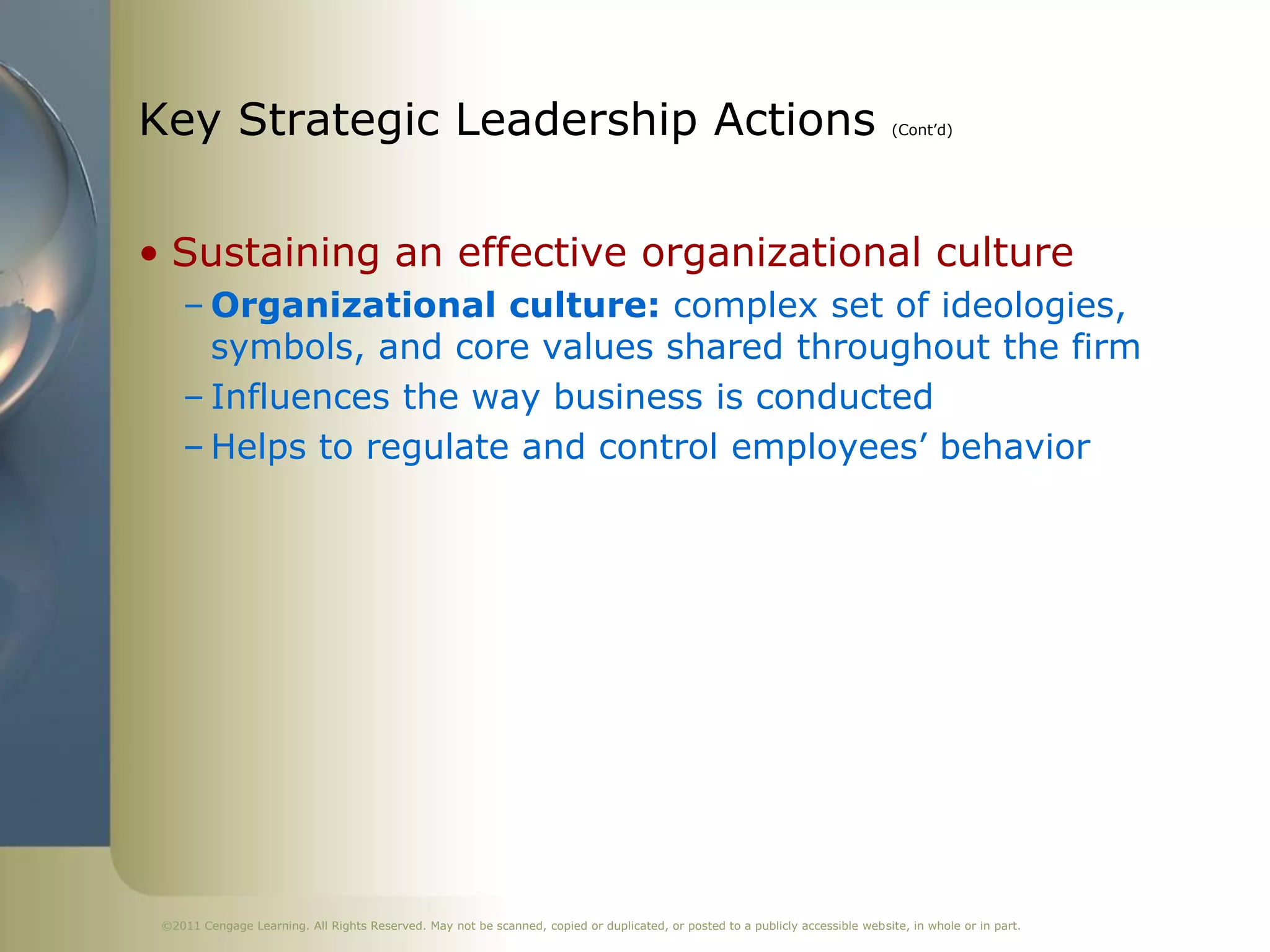 Chapter 12 strategic leadership | PDF
