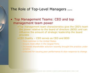 Chapter 12 strategic leadership | PDF