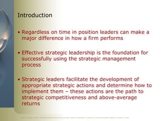 Chapter 12 strategic leadership | PDF