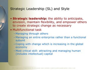 Chapter 12 strategic leadership | PDF