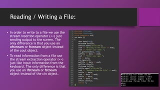 Streams and Files | PPT
