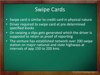 Use of Technologies in Logistics | PPT