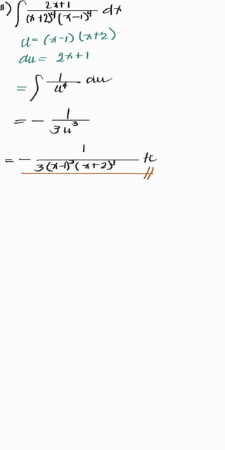 Elementary Integration Solutions | PDF