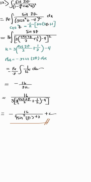Elementary Integration Solutions | PDF