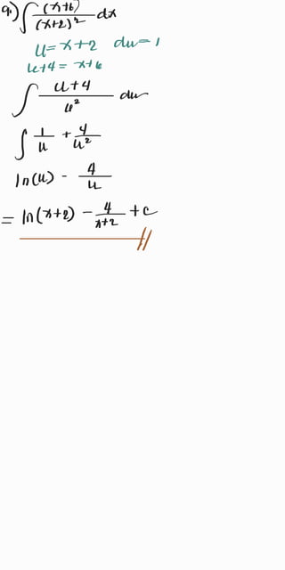 Elementary Integration Solutions | PDF