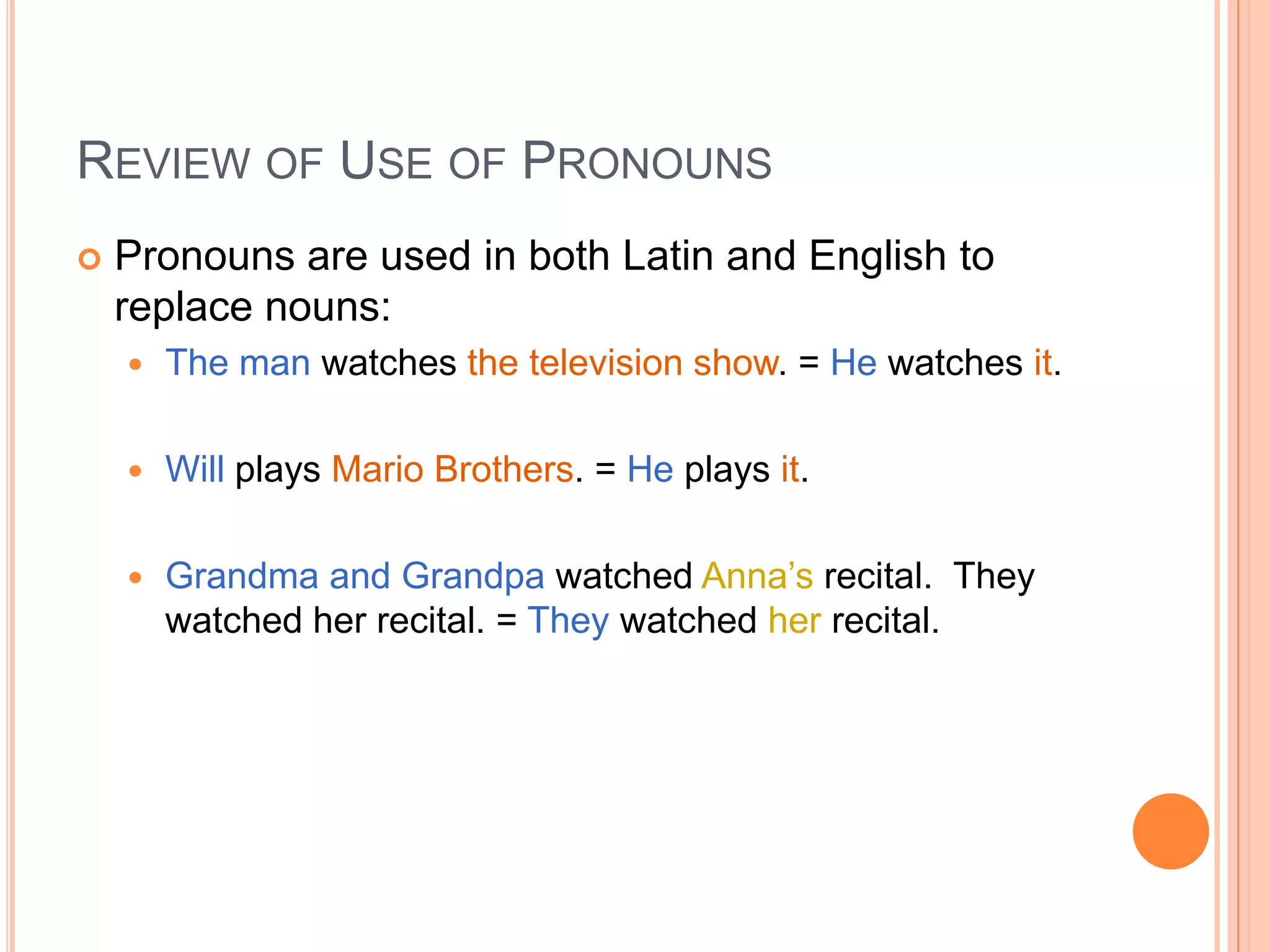 Chapter 12 3rd Person Pronouns | PPT