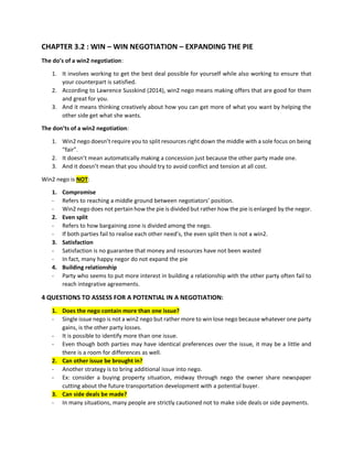 Chapter 1,2,6,7 NEGOTIATION | PDF