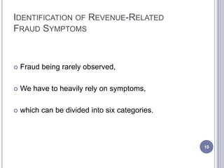 Chapter 12:Revenue and Inventory Fraud by J Hachet | PPT