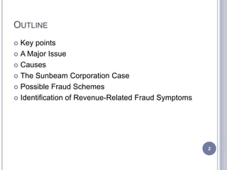 Chapter 12:Revenue and Inventory Fraud by J Hachet | PPT