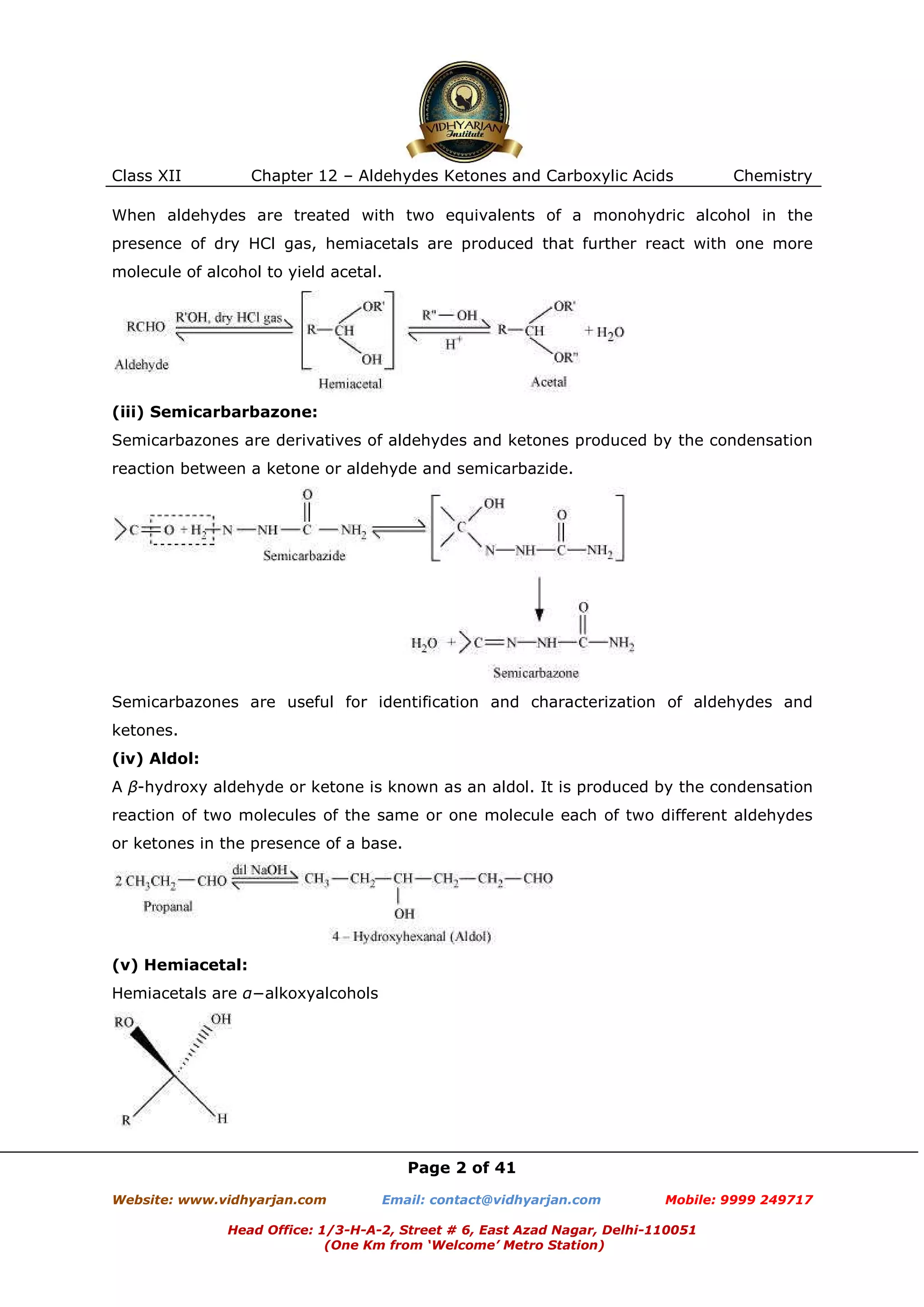 Chapter 12 aldehydes ketones and carboxylic_acids | PDF
