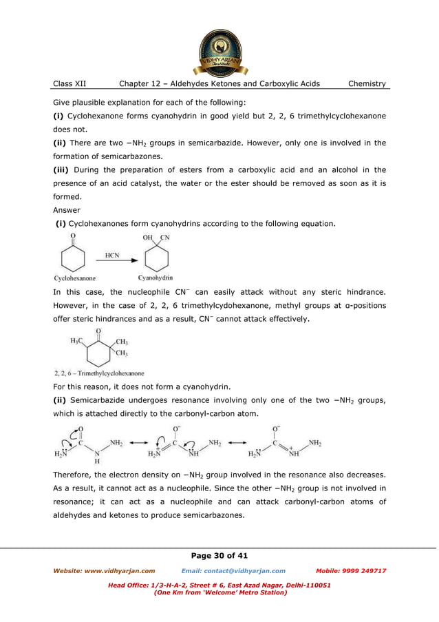 Chapter 12 aldehydes ketones and carboxylic_acids | PDF | Chemistry ...
