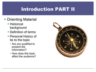Chapter 12 and 13: Public speaking-developing and structuring the ...