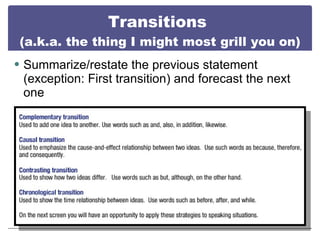 Chapter 12 and 13: Public speaking-developing and structuring the ...