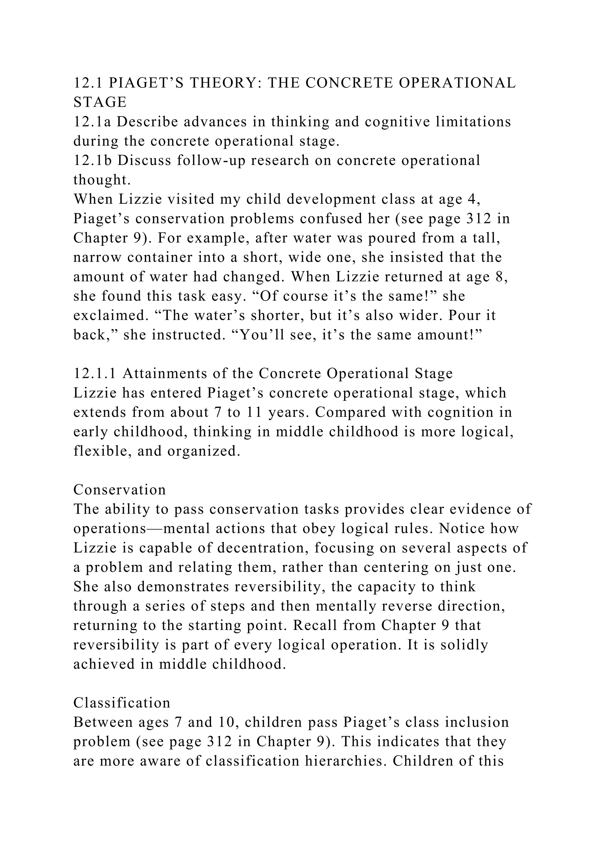 CHAPTER 12 COGNITIVE DEVELOPMENT IN MIDDLE CHILDHOODHistorical T.docx