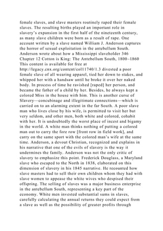 CHAPTER 12 Cotton is King The Antebellum South, 1800–1860 Figure .docx