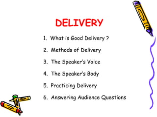Chapter 12 = delivery speech | PPTX