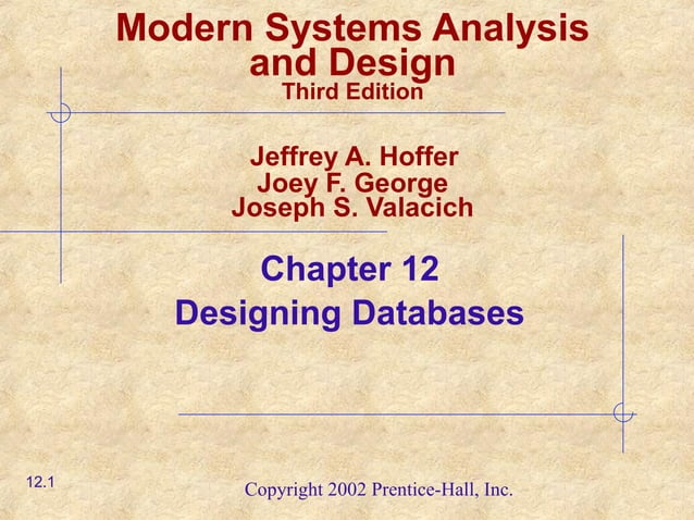 Chapter12 designing databases | PPT